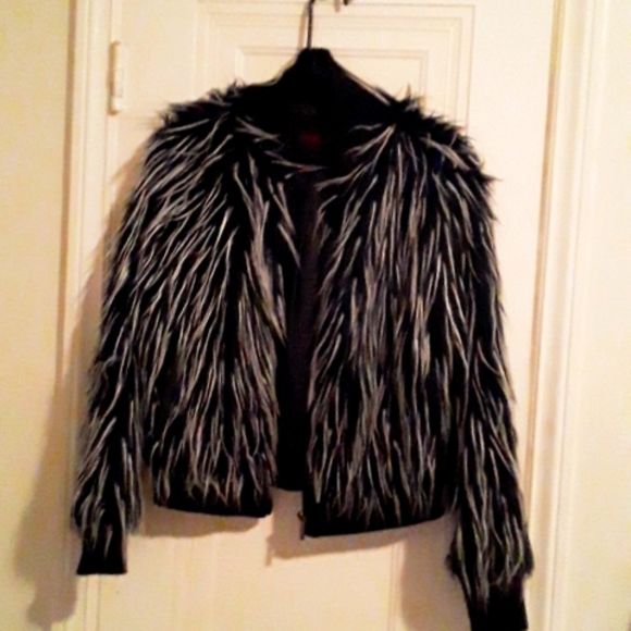 wet n wild | Jackets & Coats | Blackwhite Ladies For Shag Jacket | Poshmark